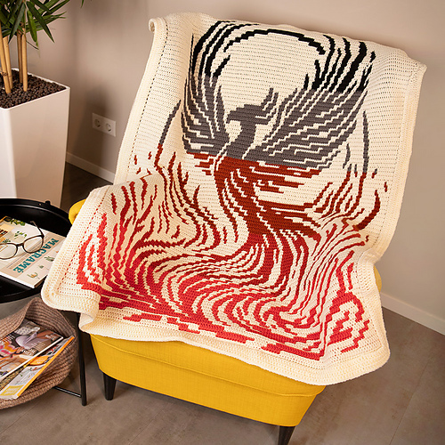 Ravelry: Rise Above Phoenix Blanket pattern by Marissa Tetmyer