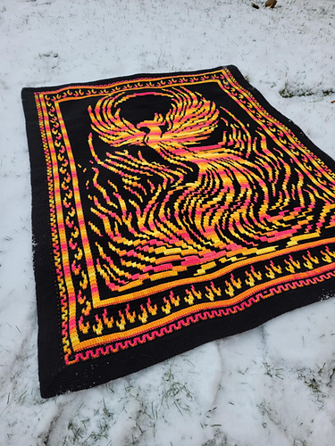 Ravelry: Rise Above Phoenix Blanket pattern by Marissa Tetmyer