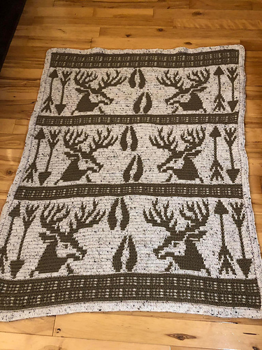 Ravelry: Cozy Cabin Elk and Arrows Set pattern by Marissa Tetmyer