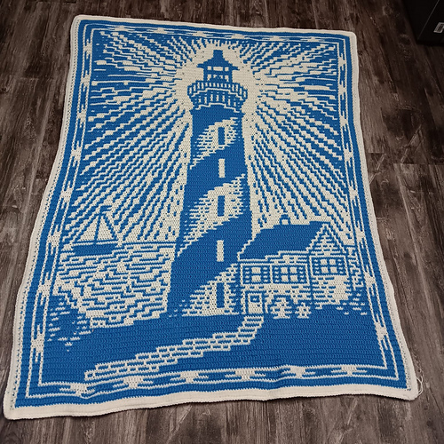 Ravelry: Lonely Lighthouse Overlay Mosaic Blanket pattern by Marissa ...