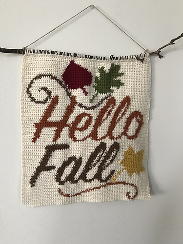 Ravelry: Hello Fall Wall Hanging pattern by Angela Plunkett