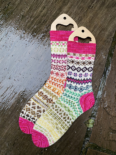 Ravelry: Fair Isle Sock MKALendar pattern by Susanna Winter