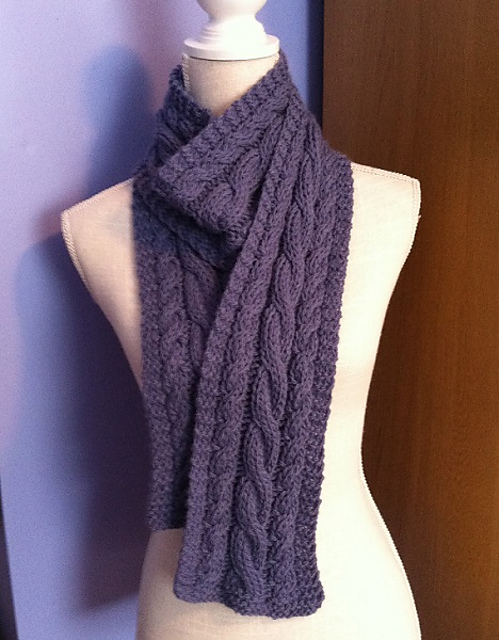Ravelry: Easy Cabled Scarf pattern by Liz Cassidy