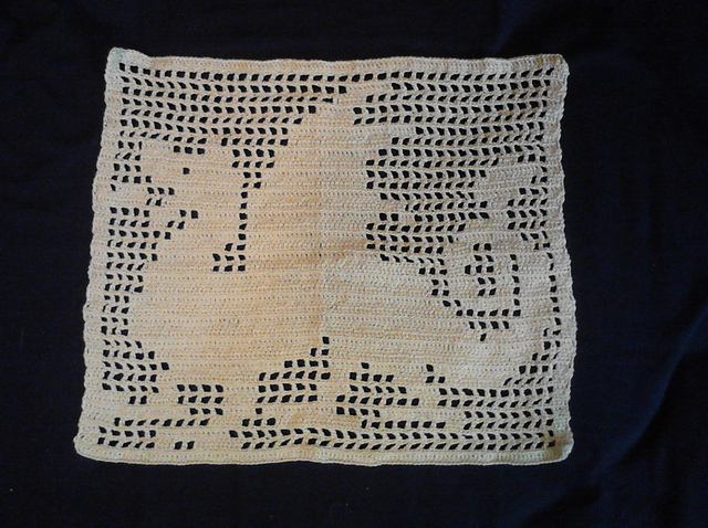 Ravelry: TheTreedCat's dragon filet crochet