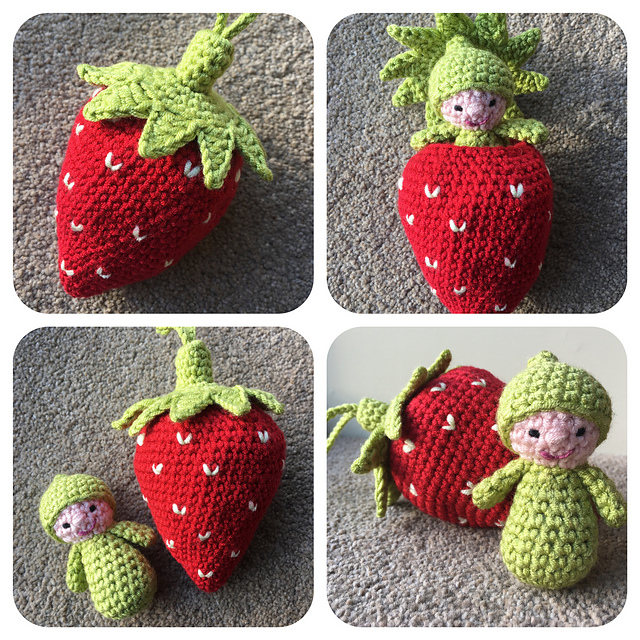 Ravelry: Strawberry Pocket Pal & Poem pattern by Laura Sutcliffe