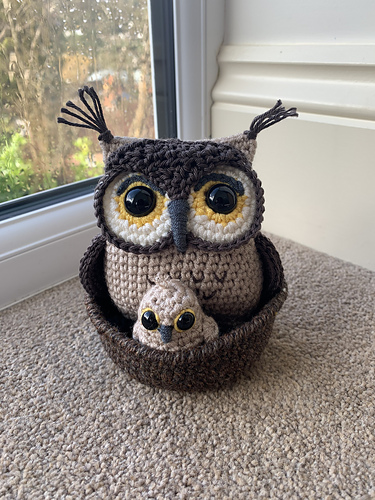 Ravelry: Owl with Hatching Owlet pattern by Laura Sutcliffe