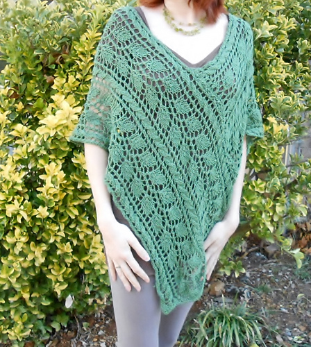Ravelry: Leafy Greenery Lace Poncho pattern by LoisLeigh Anderson