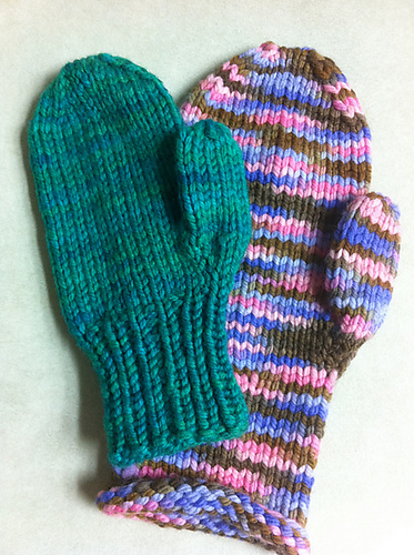 Ravelry: No Swatch, No Gauge Bulky Mittens pattern by Jean Gifford