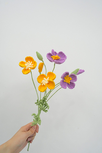 Ravelry: Crochet California Poppy pattern by Loopara Crochet