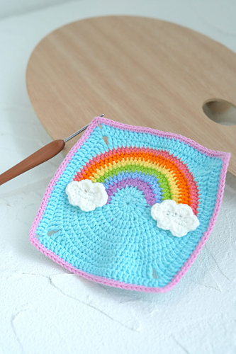 Ravelry: Crochet Rainbow Granny Square pattern by Loopara Crochet
