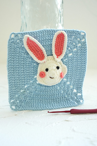 Ravelry: Crochet Bunny Granny Square (Style II) pattern by Loopara Crochet