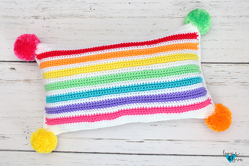Ravelry: Happy Pillow pattern by Loops and Love Crochet