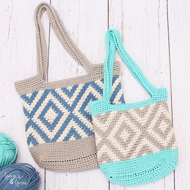 Ravelry: Diamond Tote pattern by Loops and Love Crochet