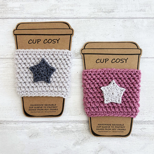 Ravelry: Star Coffee Cup Cosy pattern by Loopy Handmade