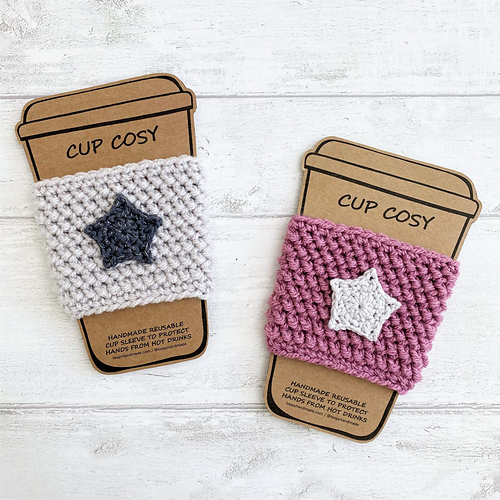 Ravelry: Star Coffee Cup Cosy pattern by Loopy Handmade