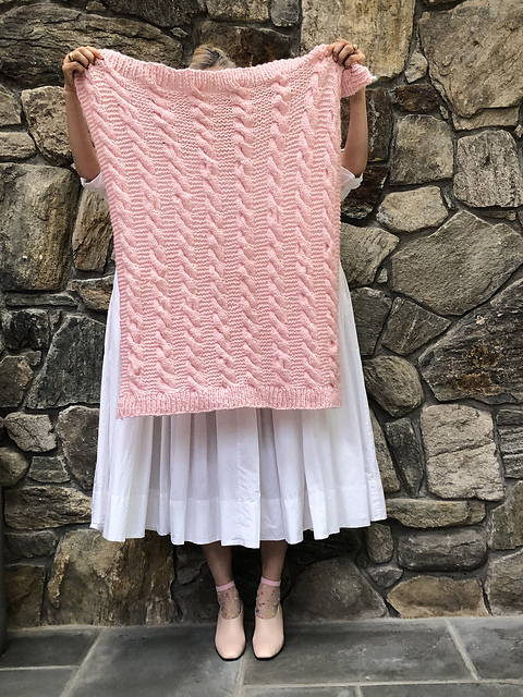 Ravelry: Classic Cable Baby Blanket pattern by Loopy Mango