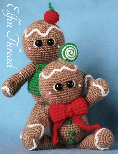 Ravelry: Gingerbread dolls pattern by Elfin Thread