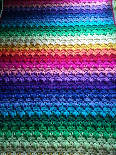 Ravelry: Rainbow Throw pattern by Loren Ver