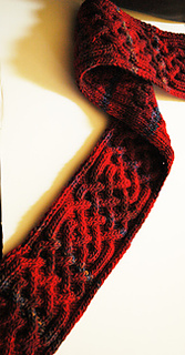 Ravelry: LDAS's red cable scarf