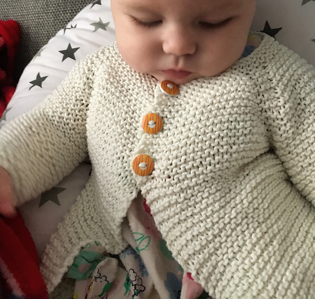 Ravelry: LouDoubleKnitter's Baby Cardi ~ Babbity Cream