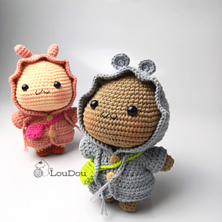 Ravelry: Amigurumi: Miu and Cacao (rabbit and bear version) pattern by ...