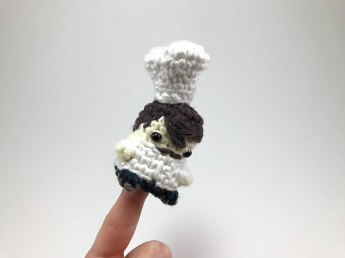 Ravelry: Chef Amigurumi Finger Puppet pattern by LouiesLoops