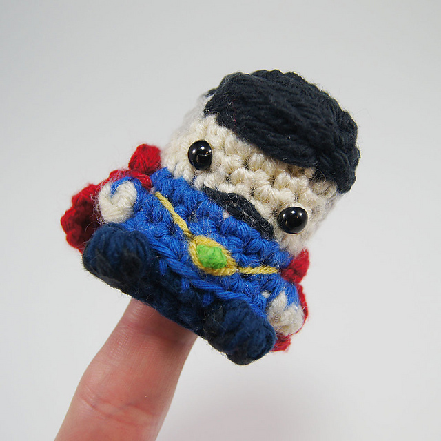 Ravelry: Dr. Strange Amigurumi Finger Puppet pattern by LouiesLoops
