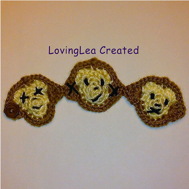 Ravelry: No Evil Monkeys Bracelet pattern by Mindy Lea