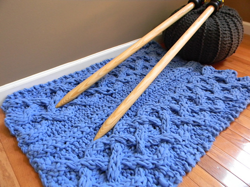 Ravelry: Big Chunky Cable Knit Rug pattern by Theresa Boyce