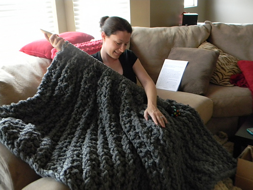Ravelry: Giant Super Chunky Knit Blanket pattern by Theresa Boyce
