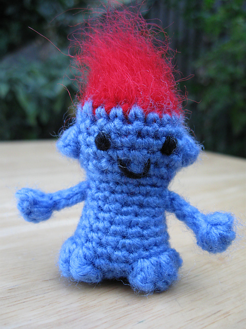 Ravelry: Mini Fuzzy-haired Troll amigurumi pattern by Lucy Collin