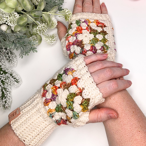 Ravelry: Fingerless Granny Square Mitts pattern by Catherine McLennan
