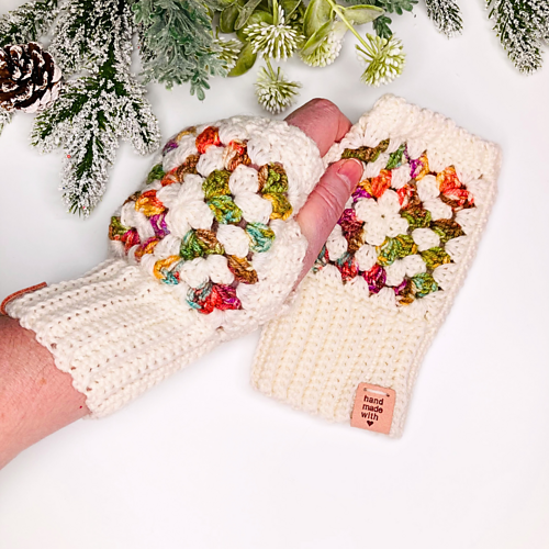 Ravelry: Fingerless Granny Square Mitts pattern by Catherine McLennan