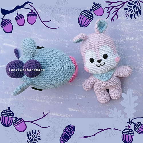 Ravelry: BTS BT21 Mang Mask AMIGURUMI pattern by Luna Lana Handmade
