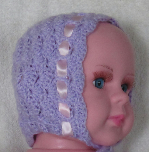 Ravelry: LuvinSloth's Aubrey's Lavendar Shell Bonnet