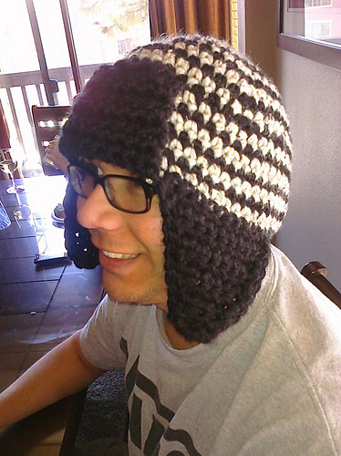 Ravelry: Aaron's Hat Trick #3 (striped) pattern by Lion Brand Yarn