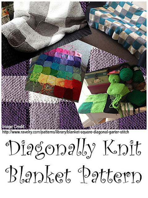 Ravelry: Diagonally Knit Blanket Squares pattern by Laura wright