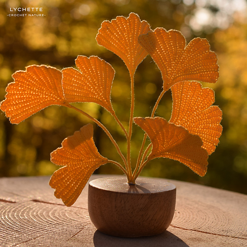 Ravelry: Ginkgo Biloba Leaves pattern by Lychette Crochet Nature