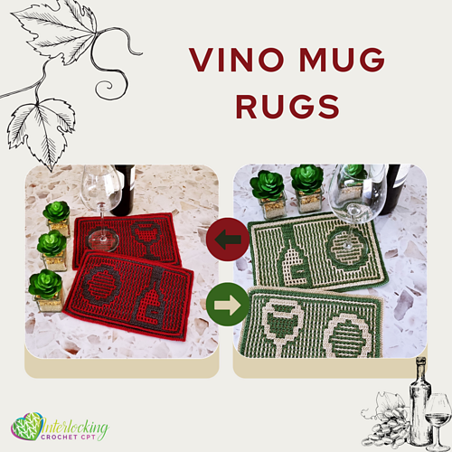 Ravelry: Vino Mug Rugs pattern by Lynne Adriaanse