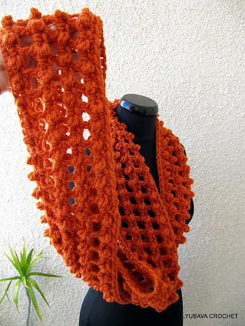 Ravelry: LyubavaCrochet's Crochet Scarf Infinity Orange