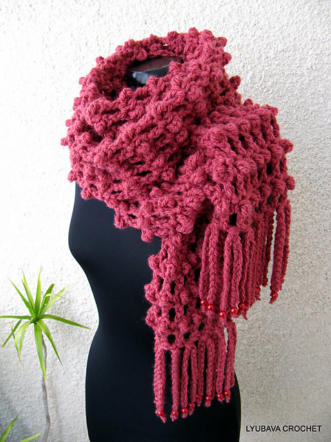 Ravelry: LyubavaCrochet's Crochet Long Scarf With Fringe
