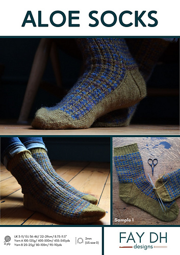 Ravelry: Aloe Socks pattern by Fay Dashper-Hughes