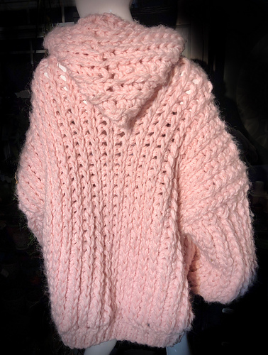Ravelry: Oversized Pink Ariana Cardigan Sweater pattern by MadStash Designs