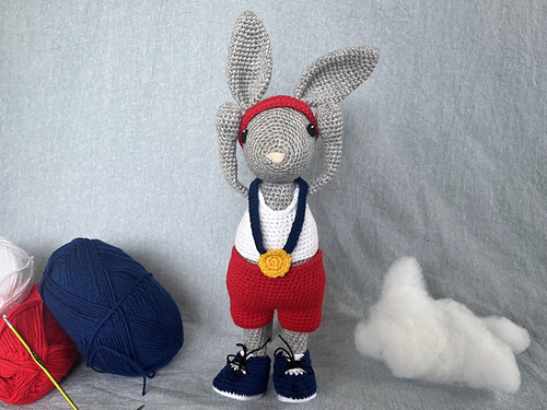 Ravelry: Maurice the Olympian Running Rabbit pattern by Madeleine O'Dea