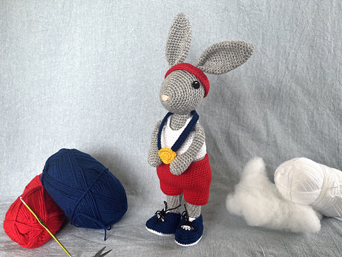 Ravelry: Maurice the Olympian Running Rabbit pattern by Madeleine O'Dea