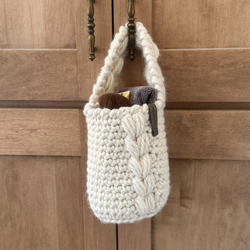 Ravelry: Barley Buttoned Basket pattern by Pam Grice