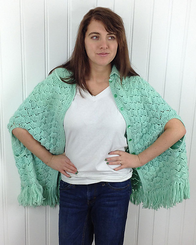 Ravelry: Vintage Adult Shell Cape PB102 pattern by Maggie Weldon