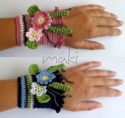Ravelry: Flower bracelet pattern by CraftyLady