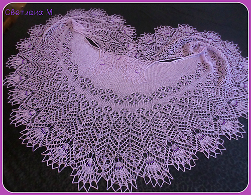 Ravelry: Shawl Fragrant Liatris pattern by Olga Bochkareva