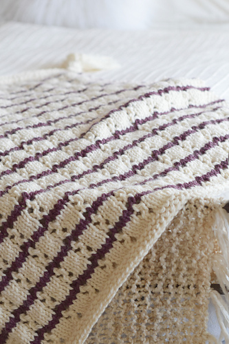 Ravelry: Stripes & Eyelets Urban Blanket pattern by Jessica Reeves Potasz